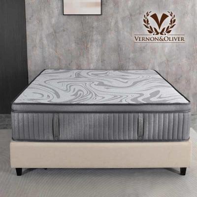 China Euro top Art Pattern Natural Latex Mattress Medium Firmness 14in with Pocket Spring Support for sale