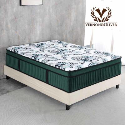 China Pocket Spring Hotel Bed Mattress Compressible Jacquard Fabric Velvet Memory Foam 14 Inch for sale