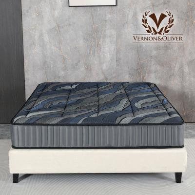 China Tight Top Art Pattern Knitted Pocket Memory Foam Mattress Natural Latex Compressible 10 Inch for sale