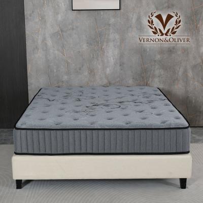 China Gray Knitted Fabric Mdi Memory Foam Mattress Medium Firmness Compressible 10 Inch for sale