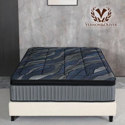 China Memory Foam Natural Latex Pocket Spring Mattress 14in Jacquard Knitted Fabric Gel Infused for sale
