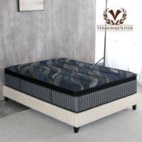 China Memory Foam Natural Latex Pocket Spring Mattress 14in Jacquard Knitted Fabric Gel Infused for sale