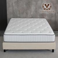 China gel memory foam mattress medium firmness 10in tight top art pattern light gray knitted fabric for sale