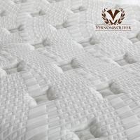 China Pillow Top Light Gray Knitted Gel Memory Foam Mattress Supportive Feel Compressible 12in for sale