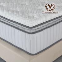 China Pillow Top Light Gray Knitted Gel Memory Foam Mattress Supportive Feel Compressible 12in for sale