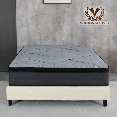 China Memory Foam Natural Latex Compressible Mattress In A Box Jacquard Gray Knitted Fabric 12 Inch for sale