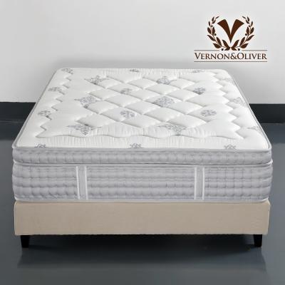 China 14 Inch Thickness Luxurious Satin Knitted Fabric Pocket Spring Mattress with Memory Foam Vacuum Compressed for Restful Sleep for sale