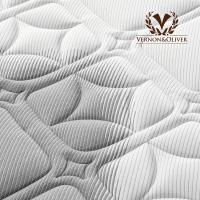 China 10 inch tight top medium firmness natural latex affordable  price  pocket spring mattress rolled up in a box for sale