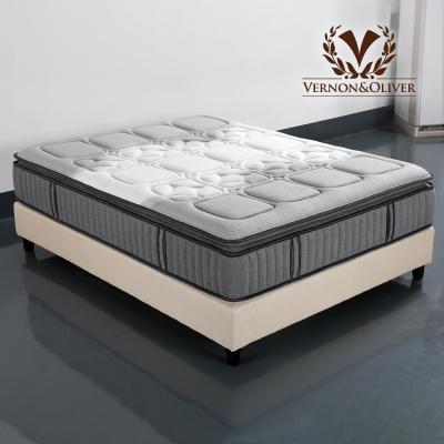 China 12 inch pillow top medium soft memory foam mix natural latex affordable  price  pocket spring mattress rolled up in a box good for home use for sale