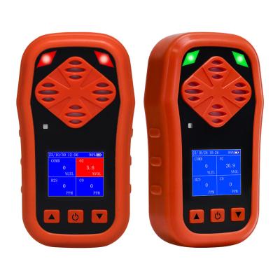 China Dust Proof 4 Gas Monitor O2 H2S CO CH4 Portable Gas Tester 3000mAh for sale