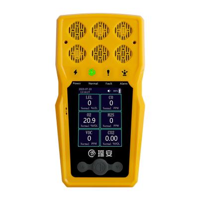 China BTQ-YA-C100FT 6-in-1 Portable Multi Gas Monitor with 5800mAh Battery and IP67 Rating for Combustible & Toxic Gas Detection for sale