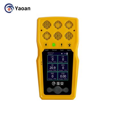 China BTQ-YA-C100FT Portable 6-in-1 Multi-Gas Detector with 5800mAh Battery and IP67 Rating for sale