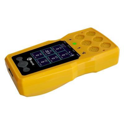 China YAOAN 6 in 1 Multi Gas Monitor O2 CO H2S LEL VOC CO2 5800mAh USB Recharge for sale
