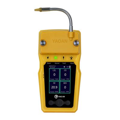 China Portable Multi Gas Detector LEL CO H2S O2 4 Gas Monitor with 2.8 Inch LCD and IP67 for sale