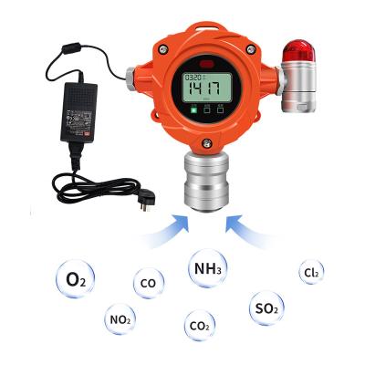 China YA-D400 Fixed Gas Detector Wall Mount HCL Hydrogen Chloride PH3 Phosphine Monitor 24V IP67 205×209×84mm for sale
