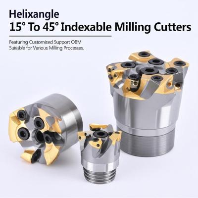 China Helixangle 15° To 45° Indexable Milling Cutters Featuring Customized Support OBM Suitable for Various Milling Processes for sale