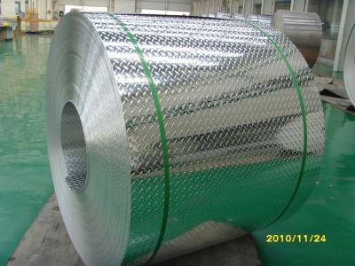 China Dimpled Aluminum Tread Plate , One Bar Shape Aluminum Checker Plate Sheets for sale