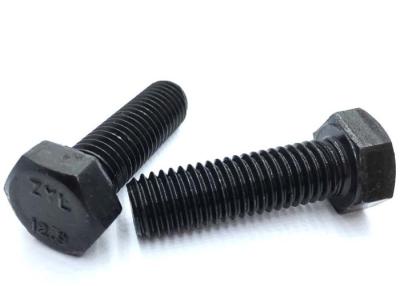 China Carbon Steel Grade 12.9 Heavy Hex Bolts M16 7/16 Inch Black Oxide Finish for Structural Support for sale