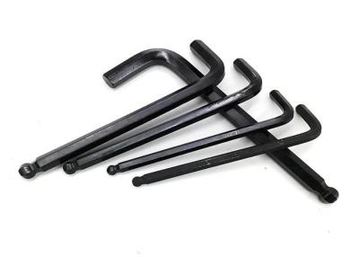 China 12mm Galvanized Steel L-Type Ball Head Hex Allen Key Spanner with Black Oxide Coating for Industrial Use for sale