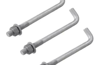 China M4 M16 Carbon steel  L & J Hook Bolt with nut washer Class4.8 grade 8.8 Zinc plating for sale