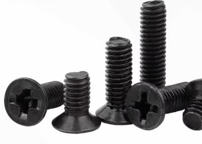 China Black M6 M8 M12 Carbon steel Flat & CSK Head Machine Metal Screw Class4. 8 Grade 4.8 Round head for sale