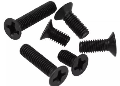 China M12 M20 Carbon steel Flat & CSK Head Machine Metal Screw with nuts grade8.8  Black coating for sale