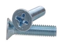 China M4 M16 Carbon steel Slotted Flat & CSK Head Machine Screw Class4.8 grade 8.8 Zinc plating for sale