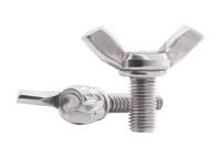 China 18-8 Stainless Steel Plain Round Wing Butterfly Wing Machine Screw With Hex Nut DIN316 for sale