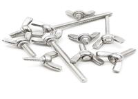 China M4 M6 M10 GR5 Galvanized Carbon Steel Blue White Butterfly Wing Bolt Zinc Coating ZP  DIN318 for sale