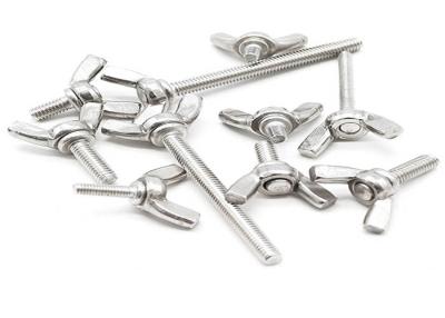 China M4 M6 M10 GR5 Galvanized Carbon Steel Blue White Butterfly Wing Bolt Zinc Coating ZP  DIN318 for sale