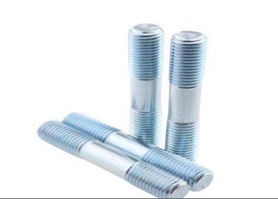 China Customization Carbon Steel Grade 8.8 10.9 12.9 Blue White Zinc Plated Stud Bolt DIN938 DIN976 for sale