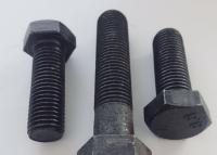 China Hex Bolt Carbon Steel Grade 8.8 M10 1/2'' ASTM A193 A194 Black Oxide Coating Heavy-Duty Construction for sale