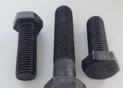 China Hex Bolt Carbon Steel Grade 8.8 M10 1/2'' ASTM A193 A194 Black Oxide Coating Heavy-Duty Construction for sale
