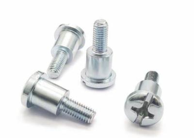 China Gavalnised White Carbon Steel Shoulder Metal Bolts Phillips slotted Metal bolts in 1/6 8/12 1 for sale