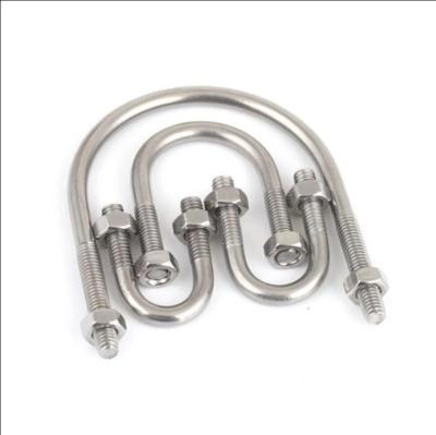China M8 M10 Alloy steel 65Mn 60Mn 40Cr Q236 Type U Bolts U Shaped Metal Bolt And Nut DIN3570 for sale