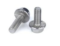 China M10 M12 Metal Carbon Steel B7 B7M Chrome Plating Hex Head Serrated Flange Bolt DIN6921 for sale