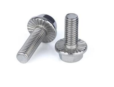 China M10 M12 Metal Carbon Steel B7 B7M Chrome Plating Hex Head Serrated Flange Bolt DIN6921 for sale