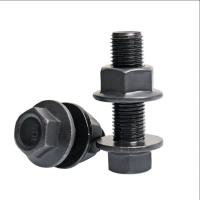 China M8 M10 M12 Metal Steel Black Oxide Hex Head Serrated Flange Bolt B7 B7M DIN6921 for sale