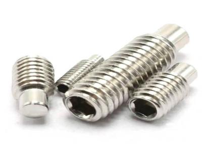 China 18-8 Stainless Steel Polished  Hexagon Socket Flat Coine Cup Dog Ball Point Grub Screw DIN913 DIN914 DIN915 for sale