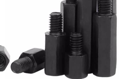 China 3/8 7/16 1/2 Carbon Steel Male And Female Hex Head Standoff Black finishing Metal standoff for sale
