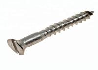 China 4mm 316L Stainless Steel Plain Finish Polish Slotted Countersunk CSK Head Wood Tapping Screw DIN97 for sale