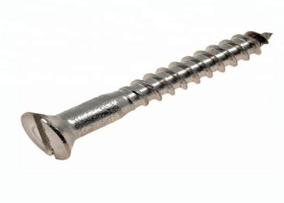 China 4mm 316L Stainless Steel Plain Finish Polish Slotted Countersunk CSK Head Wood Tapping Screw DIN97 for sale