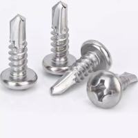 China B8M B8 B7 18-8 Stainless Steel Phillips Pan Cylindrical head Drilling Screws DIN7504 for sale