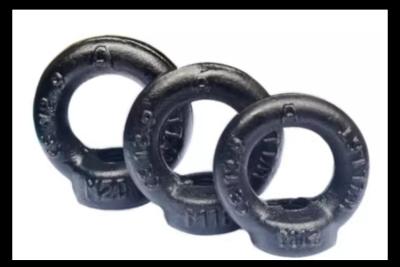 China Black M8 M12 Carbon steel eye nuts Class8. 8 Grade 8.8 eye nut square neck for sale