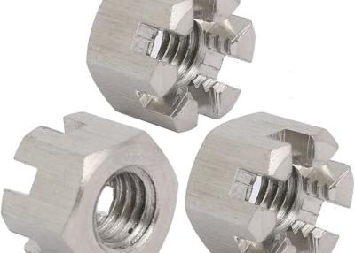 China Stainless Steel SS201 Slotted  Castle Nut SS304 SS316 Plain Polishing Hexagon DIN979 for sale