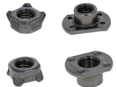 China M3 M4 M6 M8 Weld Nut Carbon Steel Grade 4.8 8.8 12.9 Weld Hexagon Nut Black Oxide Coating for sale