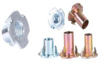 China M6 M8 Steel  4 Claw 4 Prong Furniture Tee Nut with Pronge Yellow Blue White Zinc PlatingDIN1624 for sale