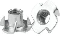 China M10 M12 Stainless Steel Polishing 4 Claw Furniture Tee Nuts with Pronge DIN1624 for sale