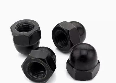 China M5 M6 B7 Carbon Steel Hexagon Hex Domed Cap Nut Black oxide Cadmium Plated DIN1587 for sale
