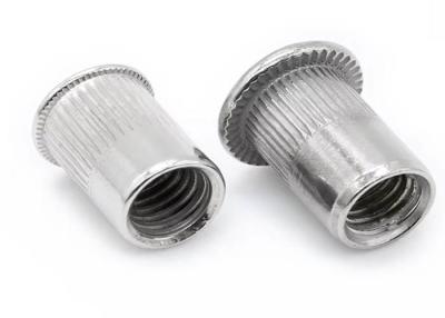 China M8 M10 M12 Passivate Plain SS304  316  316L  Knurled Flat Head Rivet Nut for sale